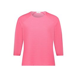 Rundhalsshirt Betty Barclay "Casual-Shirt mit Rippenstruktur", Damen, Gr. 40, pink (pink flamb&eacute;), Obermaterial: 65% Polyester PES. 35% Baumwolle CO., Shirts Rundhalsshirt