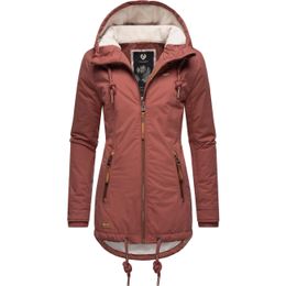 Winterjacke Ragwear "Winterjacke Zuzka Winter", Damen, Gr. 3XL, rot (terracotta22), Obermaterial: 100% Polyester PES. Obermaterial: Futter: 100% Polyester PES. 100% Polyester PES., Jacken Winterjacke