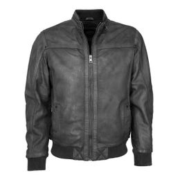 Blouson JCC "Lederblouson 31020348", Herren, Gr. M, grau (graphite), Obermaterial: 100% Lammleder LEL. Futter: 100% Baumwolle CO., Jacken Blouson