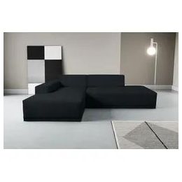 Ecksofa WERK2 "Apollo, hoher Sitzkomfort, aktuelles Design, Breite 264cm, L-Form", schwarz, B:264cm H:70cm T:188cm, 100% Polyester, Sofas, Ecksofa, Puristisches Design mit maximalem Komfort