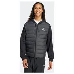 Outdoorjacke Adidas SPORTSWEAR "ESSENTIALS CLIMAWARM LEICHTE MIT KAPUZE", Herren, Gr. S, schwarz, Obermaterial: 70% Polyester, 30% Baumwolle. Wattierung: 80% Entendaune, 20% Federn, Jacken Outdoorjacke