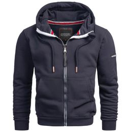 Sweatjacke Alessandro Salvarini "Alessandro Salvarini Herren Sweatjacke AS293", Herren, Gr. S, blau (navy), Obermaterial: 65% Baumwolle CO. 35% Polyester PES., Sweatjacken Sweatjacke