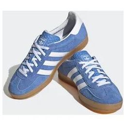 Sneaker Adidas ORIGINALS "GAZELLE INDOOR", Herren, Gr. 38, blau fusion, ftwr wei&szlig;, gold metallic, Leder, Synthetik, Schuhe Sneaker, Topseller