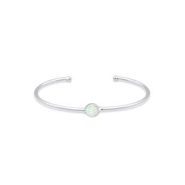 Armreif Elli "Armband Armreif Bangle Synthetischer Opal Trend 925 Silber" Gr. 160, silber, Armb&auml;nder, Damen, Silber 925 (Sterlingsilber), Armreif