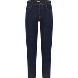 Tapered-fit-Jeans Mustang "Herren Style Denver Tapered", Herren, Gr. 29, L&auml;nge 32, 940 dunkelblau, Denim/Jeans, 99% Baumwolle, 1% Elasthan, unifarben, weit, unten schmal, Jeans Tapered-fit-Jeans