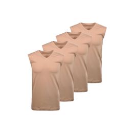 Unterhemd Ragman "Unterhemd 4er Pack", Herren, Gr. XL, N-Gr, beige, Obermaterial: 100% Baumwolle CO., Unterhemden Unterhemd
