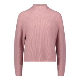 BETTY & CO Rundhalspullover BETTY & CO "Grobstrick-Pullover mit hohem Kragen", Damen, Gr. 40, rosa (rose melange), Obermaterial: 44% Polyacryl PAN. 31% Polyamid PA. 20% Polyester PES. 5% Elasthan EL., Pullover Rundhalspullover