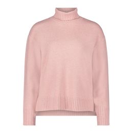 Rundhalspullover Betty Barclay "Feinstrickpullover mit hohem Kragen", Damen, Gr. 46, rosa (pale mauve melange), Obermaterial: 50% Viskose CV. 27% Polyamid PA. 23% Polyester PES., Pullover Rundhalspullover