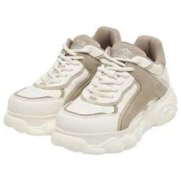 Trainingsschuh Buffalo "Buffalo CLD ECHO - VEGAN NAPPA/NUBUCK", Damen, Gr. 38, wei&szlig;, taupe, unifarben, Schuhe