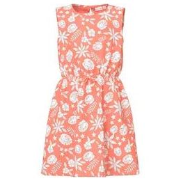Minikleid name it "NKFVINAYA SPENCER", M&auml;dchen, Gr. 140, N-Gr, fusion coral aop:tropical, Web, Obermaterial: 98% Polyester, 2% Elasthan, bedruckt, gebl&uuml;mt, normal kurz, Rundhals, Kleider Minikleid, Materialmix, regular fit