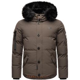 Wintermantel STONE HARBOUR "Winterjacke Halvaar", Herren, Gr. 3XL, grau (anthrazit mit schwarzem fell), Obermaterial: 100% Polyester PES. Obermaterial: Futter: 100% Polyester PES. 100% Polyester PES., M&auml;ntel Wintermantel