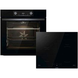 Gorenje Backofen-Set "BLACKSET2", Energieeffizienz: A, schwarz, Herdsets, Pizzafunktion mit 300 C &ndash; perfekt f&uuml;r Pizza, Focaccia und mehr, Backofen-Set