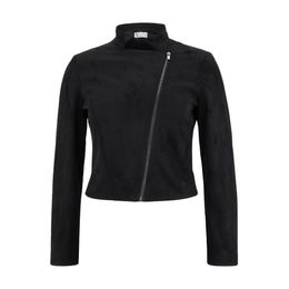 Jackenblazer Vera Mont "Bikerjacke mit Rei&szlig;verschluss", Damen, Gr. 36, schwarz, Obermaterial: 87% Polyester PES. 13% Elasthan EL., Blazer Jackenblazer