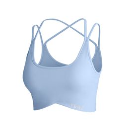 Sporttop YEAZ "Top CLASSY", Damen, Gr. L, blau, Obermaterial: 75% Nylon NY. 25% Elasthan EL., Tops Sporttop