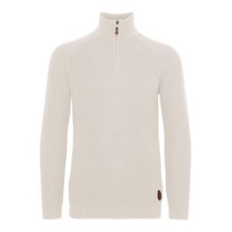 !Solid Troyer SOLID "Troyer SDXenox", Herren, Gr. L, beige (oatmeal melange), Obermaterial: 100% Baumwolle CO., Pullover Troyer