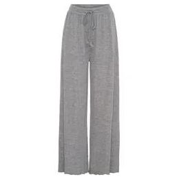 Chinohose SEAMLESS BASIC "Seamless Basic Trousers Woolen Barbera", Damen, Gr. onesize, Normalgr&ouml;&szlig;en, grau melange, Obermaterial: 100% Wolle, Hosen Chinohose
