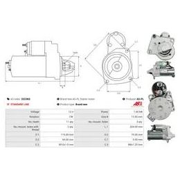 AS-PL Starter S3236S 12V f&uuml;r FORD H1BT11000DA H1BT-11000-DB 2101924