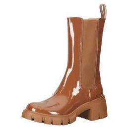 Stiefelette Steve Madden "Steve Madden Stiefelette Lederimitat", Damen, Gr. 41, braun (cognac), Lederimitat, Schuhe Stiefelette