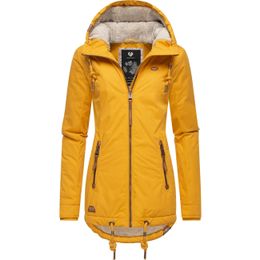 Winterjacke Ragwear "Winterjacke Zuzka Winter", Damen, Gr. M, gelb (curry023), Obermaterial: 100% Polyester PES. Obermaterial: Futter: 100% Polyester PES. 100% Polyester PES., Jacken Winterjacke