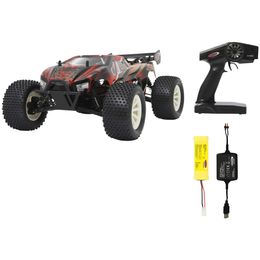 RC-Monstertruck Jamara "Brecter Truggy 4WD", rot (rot, schwarz), Fernlenkfahrzeuge, KinderB:31,2cm H:18,5cm, RC-Monstertruck, 1:10, 2,4 GHz, B:31,2cm H:18,5cm