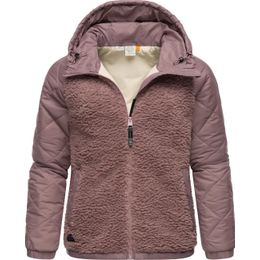 Kapuzensweatjacke Ragwear "Outdoorjacke Leeloo", Damen, Gr. 3XL, rosa (mauve), Obermaterial: 100% Polyester PES. Futter: 100% Polyester PES., Sweatjacken Kapuzensweatjacke