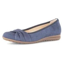 Ballerina Gabor "Sportliche Ballerina", Damen, Gr. 37, blau, Schuhe Ballerina