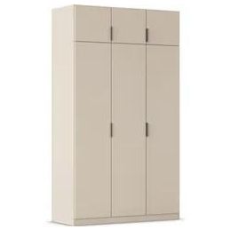 Kleiderschrank Rauch "Dreht&uuml;renschrank Schrank Garderobe Ankleide Schlafzimmer LAGOA", beige (champagner), B:136cm H:235cm T:54cm, Holzwerkstoff, Schr&auml;nke, Kleiderschrank, moderne Kantengriffe aus Metall, optional mit Aufsatz MADE IN GERMANY