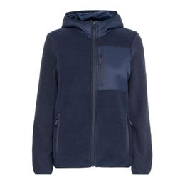 Fleecejacke North Bend "Fleecejacke NBMattea W", Damen, Gr. 42, blau (navy blazer), Obermaterial: 100% Polyester PES., Jacken Fleecejacke