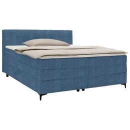 Boxspringbett Bari Blau ca. 200x200cm