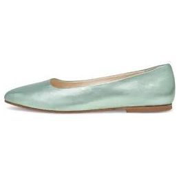 Ballerina Henry Stevens "Audrey B Businessschuh", Damen, Gr. 37, mint, Ziegennappa, Schuhe Ballerina, Damen Halbschuhe Leder handgefertigt, Slipper