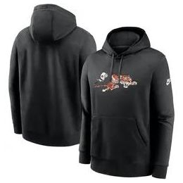 Kapuzenpullover Nike "Nike Hoodie Cincinnati Bengals Nike Club Fleece", Damen, Gr. L, schwarz, 80% Baumwolle, 20% Polyester, Pullover Kapuzenpullover
