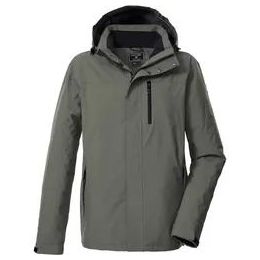Funktionsjacke Killtec "KOW 90 MN JCKT", Herren, Gr. S, graugr&uuml;n, Obermaterial: 100% Polyester;Futter: 100% Polyester;F&uuml;llung: 100% Polyester, Jacken Funktionsjacke, Wasser- und winddicht, atmungsaktiv, abnehmbare Kapuze, viele Taschen
