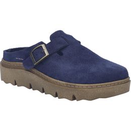 Hausschuh Josef Seibel "Carmaux 05, ocean", Damen, Gr. 38, blau (ocean), Obermaterial: 100% Rindsleder Leather cow., Schuhe Hausschuh