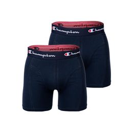 Boxershorts Champion "Boxershort 2er Pack", Herren, Gr. S, blau (marine), Obermaterial: 95% Baumwolle CO. 5% Elasthan EL., Unterhosen Boxershorts