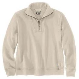 Kapuzenpullover Carhartt "Half-Zip", Gr. S, wei&szlig; (creme), Obermaterial: 50% Baumwolle CO. 50% Polyester PES., Pullover Kapuzenpullover