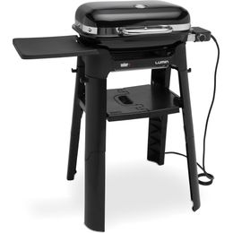 Elektro-Standgrill Weber "Lumin Compact", schwarz, B:73,5cm H:91cm T:56cm, Kontaktgrill_Standgrill_Tischgrill_Teppanyakigrill, Elektro-Standgrill, Anbraten, R&auml;uchern, D&auml;mpfen oder Auftauen