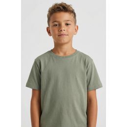 T-Shirt name it "NMMVOBBO SS NREG TOP NOOS", Jungen, Gr. 110, shadow, Jersey, Obermaterial: 100% Baumwolle, unifarben, normal normal, Rundhals, Shirts T-Shirt