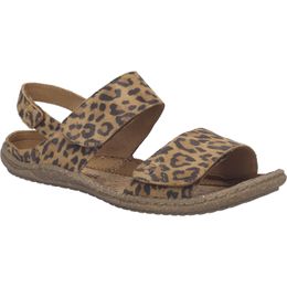 Sandale Josef Seibel "Caitlyn 04, leopard", Damen, Gr. 42, braun (leopard), Obermaterial: 100% Rindsleder Leather cow., Schuhe Sandale