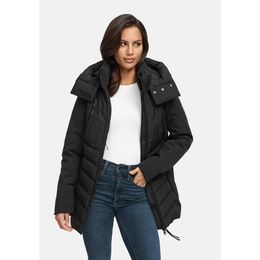 Winterjacke Marikoo "Marikoo Tivaa Damen Herbst Winter Steppjacke N103", Damen, Gr. M, schwarz, Obermaterial: 98% Polyester PES. 2% Elasthan EL., Jacken Winterjacke