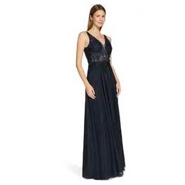 Abendkleid Vera Mont "Damen im Glitzer-Look", Damen, Gr. 34, Normalgr&ouml;&szlig;en, night sky, Mesh, Obermaterial: 100% Polyester; Besatz: 100% Polyamid; Futter: 100% Polyester, figurumspielend lang, V-Ausschnitt, Kleider Abendkleid