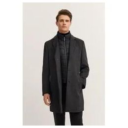 Kurzmantel Bugatti "Flexcity Stretch", Herren, Gr. 54, 280, dunkelgrau, 50% Polyester, 40% Wolle, 10% sonstige Faser, kariert, normal, normaler Saum, M&auml;ntel Kurzmantel, mit Glencheck-Karo und Westen-Einsatz