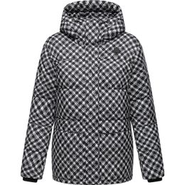 Steppjacke Ragwear "Steppjacke Wikesh Print", Damen, Gr. L, schwarz, Obermaterial: 100% Polyester PES. Obermaterial: Futter: 100% Polyester PES. 100% Polyester PES., Jacken Steppjacke