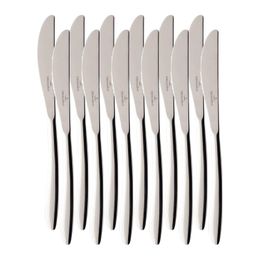 Villeroy & Boch Tafelmesser VILLEROY & BOCH "Tafelmesser SoftWave 23,7 cm 12er Set silber", silber, 12 tlg., Essmesser, Tafelmesser