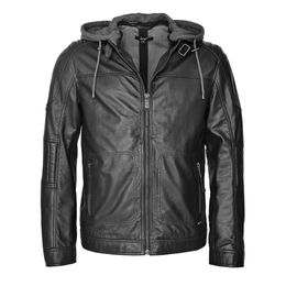 Lederjacke Maze "Lederjacke 42021309", Herren, Gr. XL, schwarz, Obermaterial: 100% Lammnappaleder LANA. Futter: 100% Baumwolle CO., Jacken Lederjacke