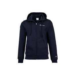 Sweatshirt Champion "Sweatjacke Sweatjacke Heavy Soft", Damen, Gr. XL, blau (dunkelblau), Obermaterial: 70% Baumwolle CO. 30% Polyester PES., Sweatshirts Sweatshirt