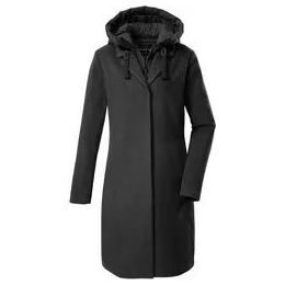 Parka "GW 20 WMN PRK", Damen, Gr. 42, schwarz, Obermaterial: 100% Polyester;Obermaterial 2: 100% Polyester;Futter: 100% Polyester;Futter 2: 100% Polyester;F&uuml;llung: 100% Polyester, G.I.G.A. DX BY KILLTEC, Jacken Parka, Windabweisender Damen Parka mit abnehmbarer Kapuze und Gilet