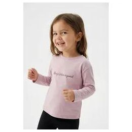 Langarmshirt name it "NMFREARAJA NREG LS TOP", M&auml;dchen, Gr. 110, keepsake lila, Jersey, Obermaterial: 95% Baumwolle, 5% Elasthan, bedruckt, Rundhals, Shirts Langarmshirt