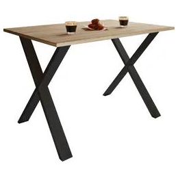 Esstisch Vcm "Premium Holz Esstisch K&uuml;chentisch Xona X", braun (schwarz, sonoma, eiche), B:110cm T:50cm, Tische, Esstisch