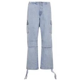 Stoffhose 2Y STUDIOS "2Y Studios Alan Cargo Jeans", Herren, Gr. 29, Normalgr&ouml;&szlig;en, light blau, 100% Baumwolle, unifarben, relaxed fit, Hosen Stoffhose