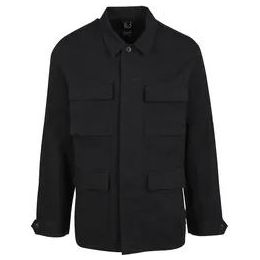 Allwetterjacke BRANDIT "Brandit Brandit Men BDU Twill Jacket", Herren, Gr. XS, schwarz, 100% Baumwolle, unifarben, normal, amerikanischer Ausschnitt, Jacken